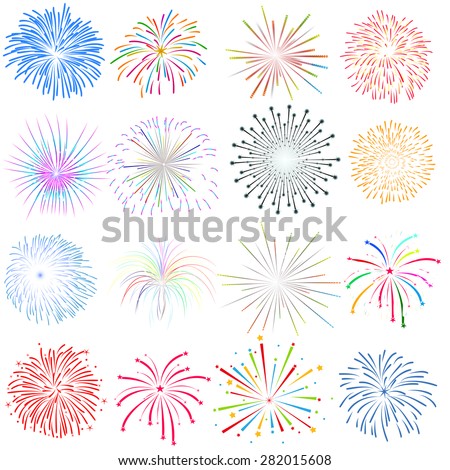 Firework Design Elements 스톡 벡터 282015608 - Shutterstock