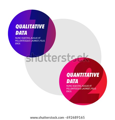 Qualitative Data Versus Quantitative Data Text Stock Vector 692689165 ...