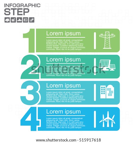 Numbers Four Points Slide Template 4 스톡 벡터 515917618 - Shutterstock