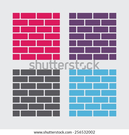 Different Color Brick Textures Collection Stock Vector 116951104 ...