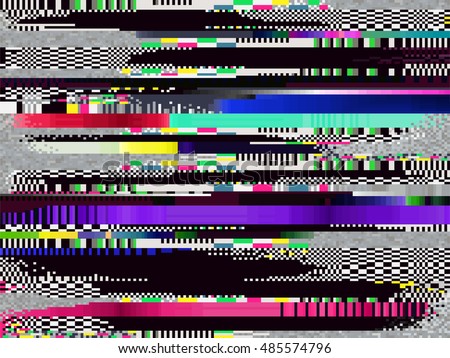 Glitch Background Computer Screen Error Digital Stock Vector 465104846 ...