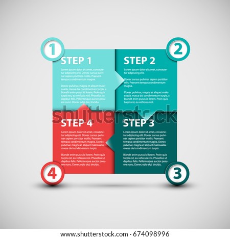 Step Instruction Form Ladder Three Stock Vector 144051076 - Shutterstock