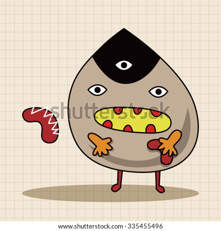 Cute Set Five Cartoon Fast Food Stock Vector 520714318 - Shutterstock