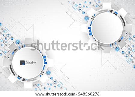 Abstract Technological Background Various Technological Elements Stock ...