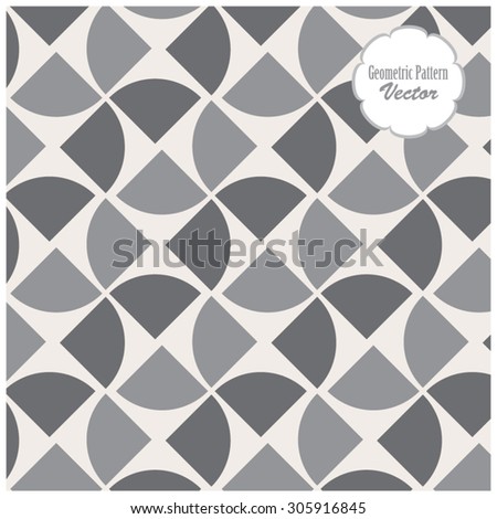 Repeating Quarter Circle Pattern Geometric Pattern Stock Vector ...