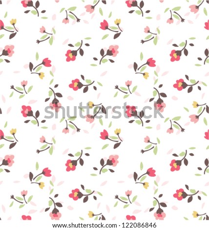 Cute Floral Pattern Small Flower Ditsy Image Vectorielle 522866503 ...